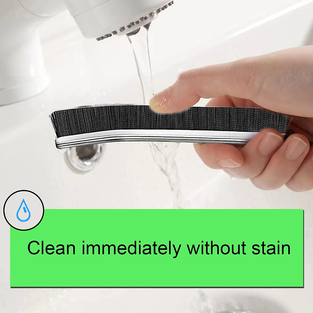 4pcs Hard Bristle Crevice Cleaning Brush, Gap Crevice Cleaning Brush Dead Corners Small Cleaning Brush Tool, for Bathroom Kitchen Tiles Window Slots Track Deep Cleaning Brush Supplies (Black)