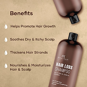 Botanic Hearth Hair Loss Shampoo | For Hair Growth | Volumizing & Thicking Formula | With Biotin, Tea Tree, Jojoba & Vitamin E | Sulphate Free | For Men & Women | 16 fl oz