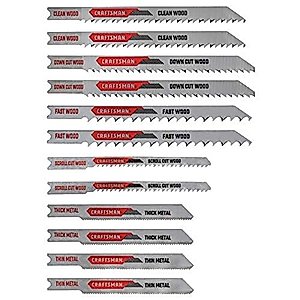 CRAFTSMAN Jigsaw Blades, U-Shank Set, 12-Piece (CMAJ2SET12)