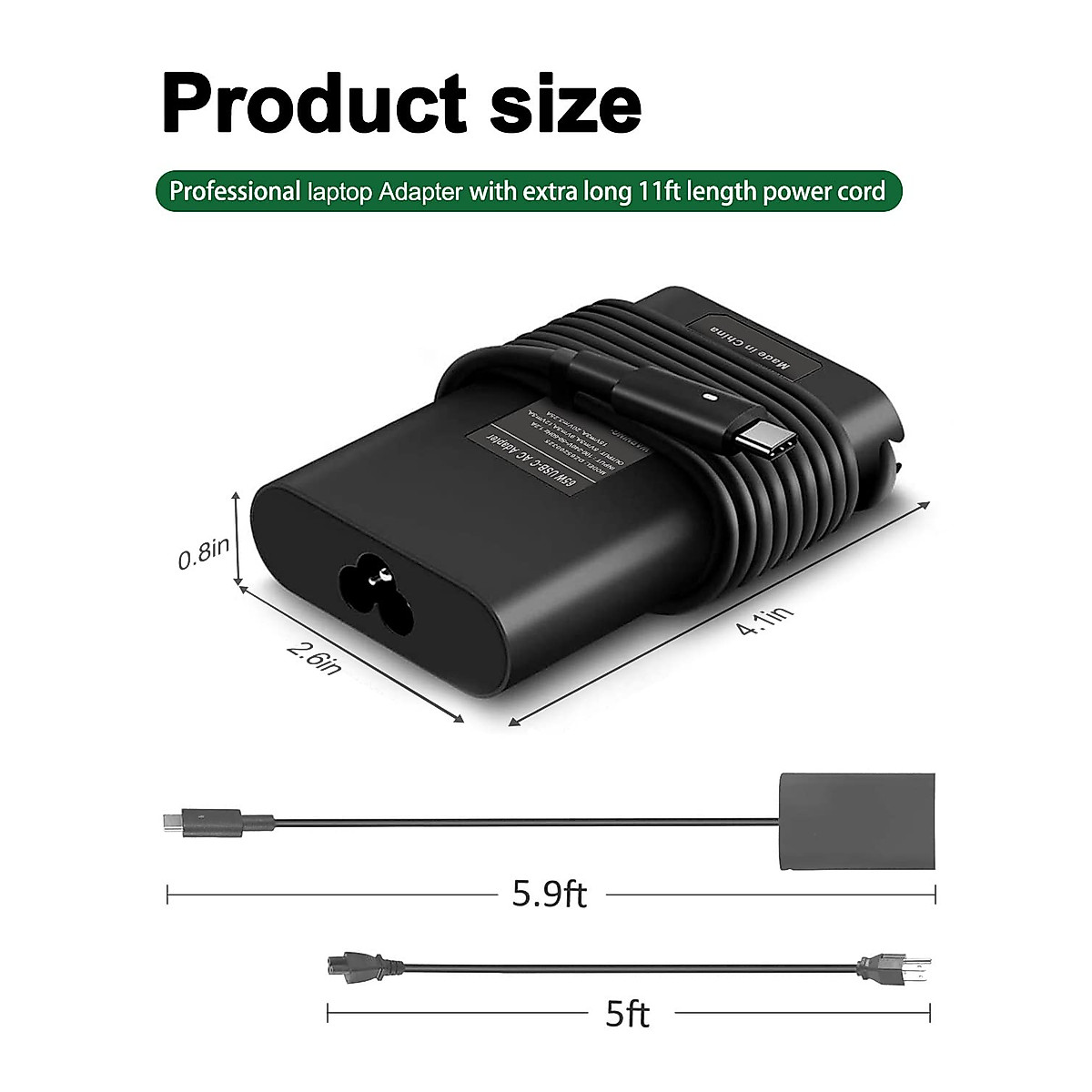 65W 45W Dell Laptop Charger USB C for Dell Latitude 5420 5520 7275 7420 7410 7370 Dell XPS 13 9350 9250 9380 9370 9360 9365 Chromebook 3100 3400 5190 Adapter Power Cord
