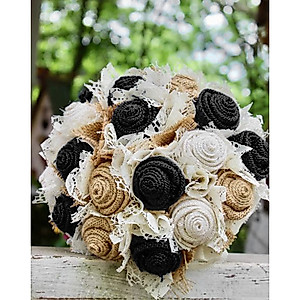 VATIN Black Burlap Wired Ribbon 1-1/2 inch X 10 Yards Fabric Craft Ribbon for Party Decorations,Big Bow,DIY Wreath Craft, Outdoor Decoration