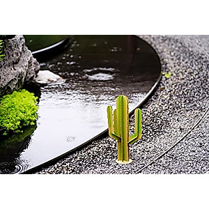 Metal desert cactus Rustic Sculpture The cactus Plant Home Decor Rustic Hand Painted The cactus Garden Ornaments Outdoor Decor Figurines Home Yard Decorations Stakes Lawn Ornaments (3 PCS green)