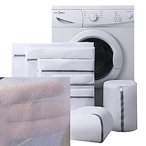 4Pcs Durable Fine Mesh Laundry Bags for Delicates (1 XL 20 x 24 Inches, 1 L16 x 20 Inches,1 Medium 12 x 16 Inches, 1 Small 10 x 12 Inches)