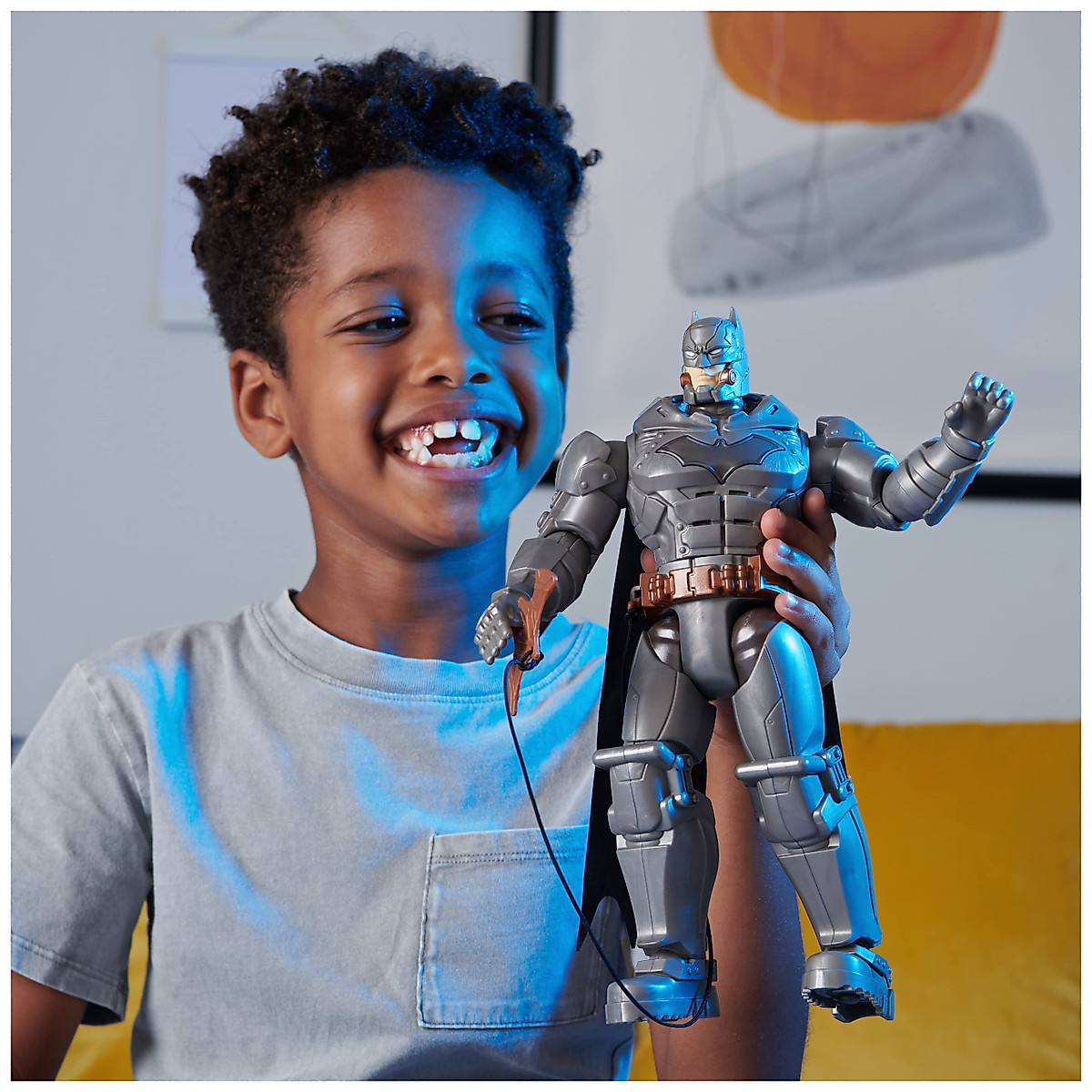 DC Comics, Battle Strike Batman 12-inch Action Figure, 5 Accessories, 20+ Sounds, Collectible Kids Toys for Boys and Girls Ages 3 and Up