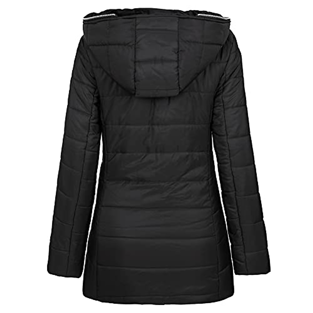 Aniywn Women's Thicken Fleece Lined Parka Winter Coat Hooded Jacket Full Zip Windproof Warm Hoodies Down Jacket with Pocket