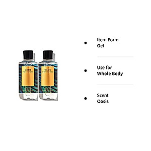 bath&bath Bath and Body Works Oasis For Men 3-in-1 Hair, Face & Body Wash - Value Pack lot of 2 - Full Size (Oasis) 20.0 fluid_ounces