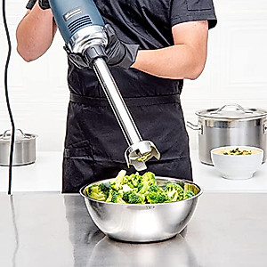 Restaurantware Hi Tek Stainless Steel Blending Shaft - Fits Variable Speed Immersion Blender - 14" - 1 count box, Silver