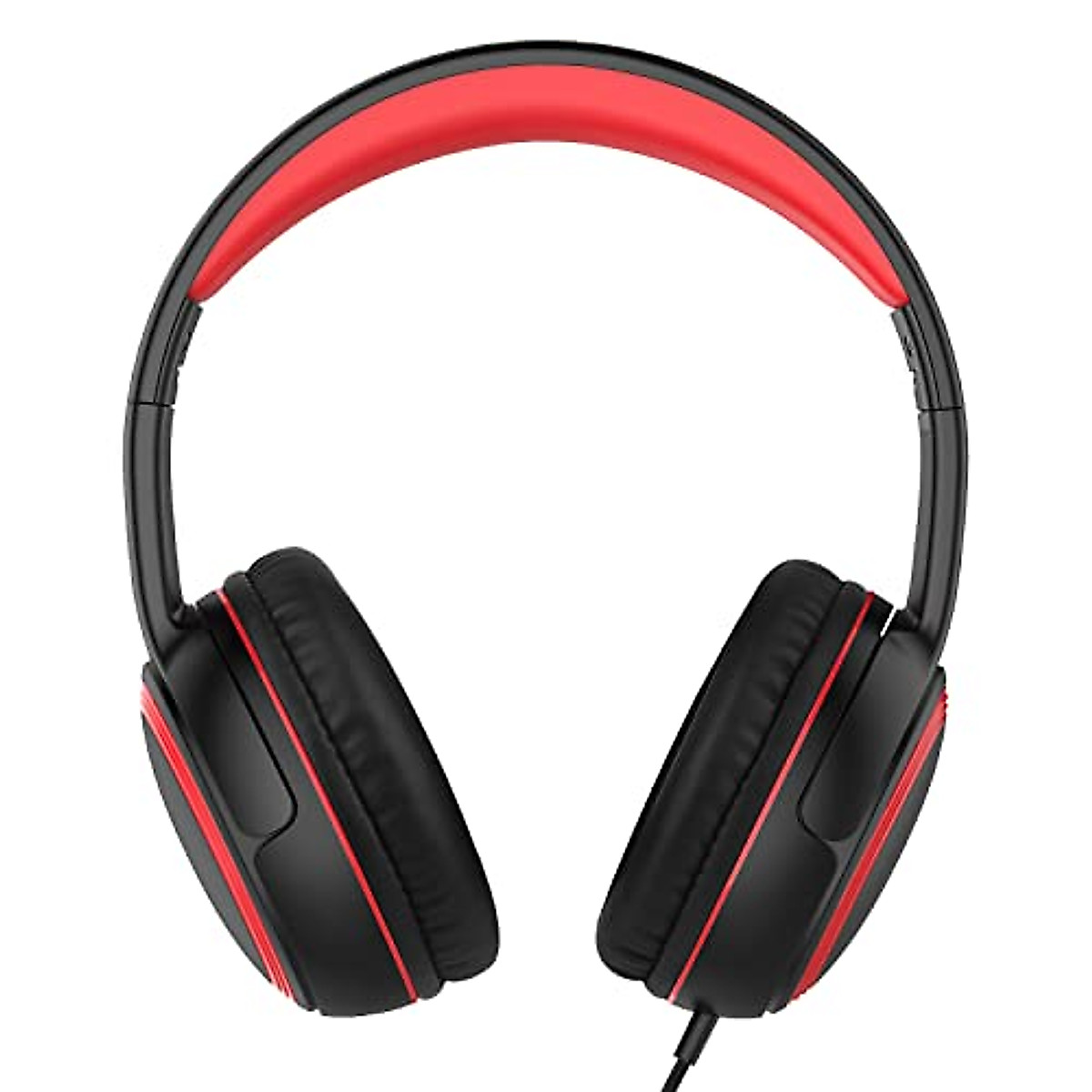 JOMILIN A10 On-Ear Headphones with Microphone, Lightweight Folding Stereo Bass Headphones with 1.5M No-Tangle Cord, Portable Wired Headphones for Smartphone Tablet Computer MP3 / 4 (Black)