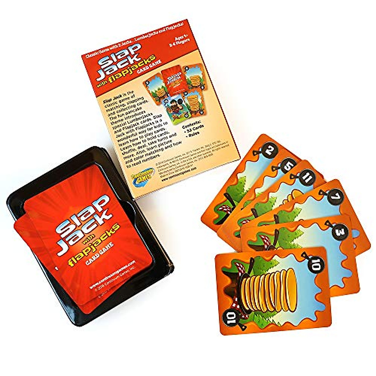 Continuum Games Slap Jack Flap Jacks Card Game - Kids Age 4 & Up