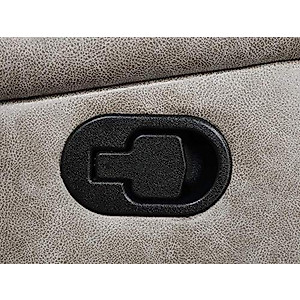 Coaster Home Furnishings PU Manual Motion Recliner in Taupe Finish