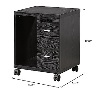 Coaster Home Furnishings Russell 2-Drawer CPU Stand Black Oak