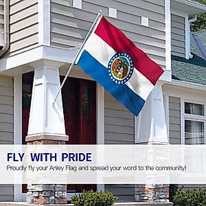 ANLEY Fly Breeze 3x5 Foot Missouri State Flag - Vivid Color and Fade Proof - Canvas Header and Double Stitched - Missouri MO Flags Polyester with Brass Grommets 3 X 5 Ft