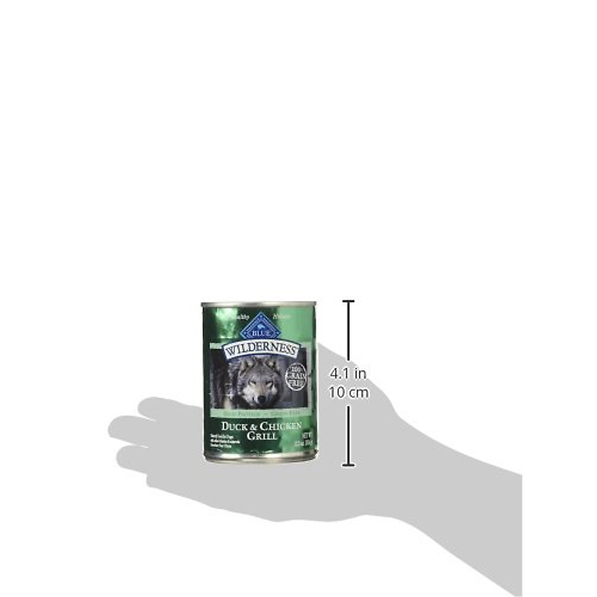 Blue Buffalo Wilderness Adult Wet Dog Food, High-Protein & Grain-Free, Made with Natural Ingredients, Duck & Chicken Grill, 12.5-oz. Cans, 12 Count