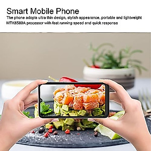 Yunseity Unlocked Smartphone, S23+ Ultra 6.26 Inch FHD Screen Ultra Thin Smartphone 4GB RAM 64GB ROM, 5MP+8MP Cameras, MTK6580A CPU Face Recognition Cellphone for Android 10.1 (Black)