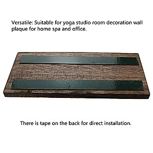 FIREFLYWEB The Zen Den signs Room Decor Meditation in Progress Wall Hanging Sign with Hooks Inspirational Wooden Door Plaque for Yoga Studio Bedroom Decoration (Brown)