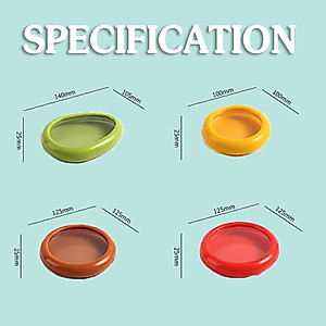 Silicone Fruit Storage Containers,4 Pcs Onion Storage Avocado Saver,Reusable Fruit and Vegetable Anti-Oxidation Storage Box,Lemon Storage Container For Fridge,Food Huggers