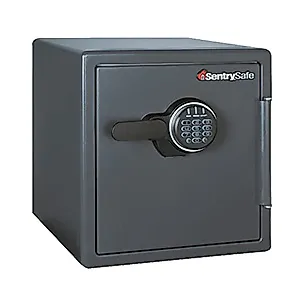 SentrySafe Fireproof Steel Home Safe with Digital Keypad Lock, Secure Valuables, Jewelry and Documents, 1.19 Cubic Feet, 17.8 x 16.3 x 19.3 inches, SF123ES