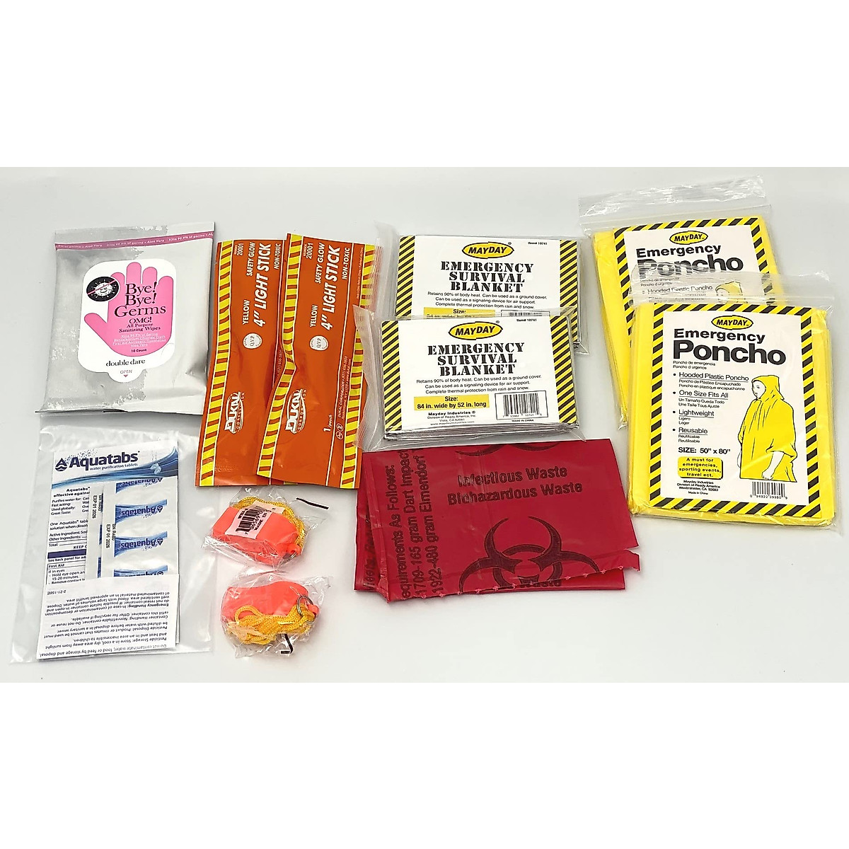 Emergency Preparedness Backpack for 2 Persons by PrepareSurvive (Lime)