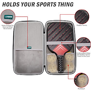 C CALYCO Pickleball Bag Pickleball Sling Cover with Extra Storage Space for Accessories, Adjustable Pickleball Carrying Case for Men & Women Fits 2 Paddle & 4 Balls