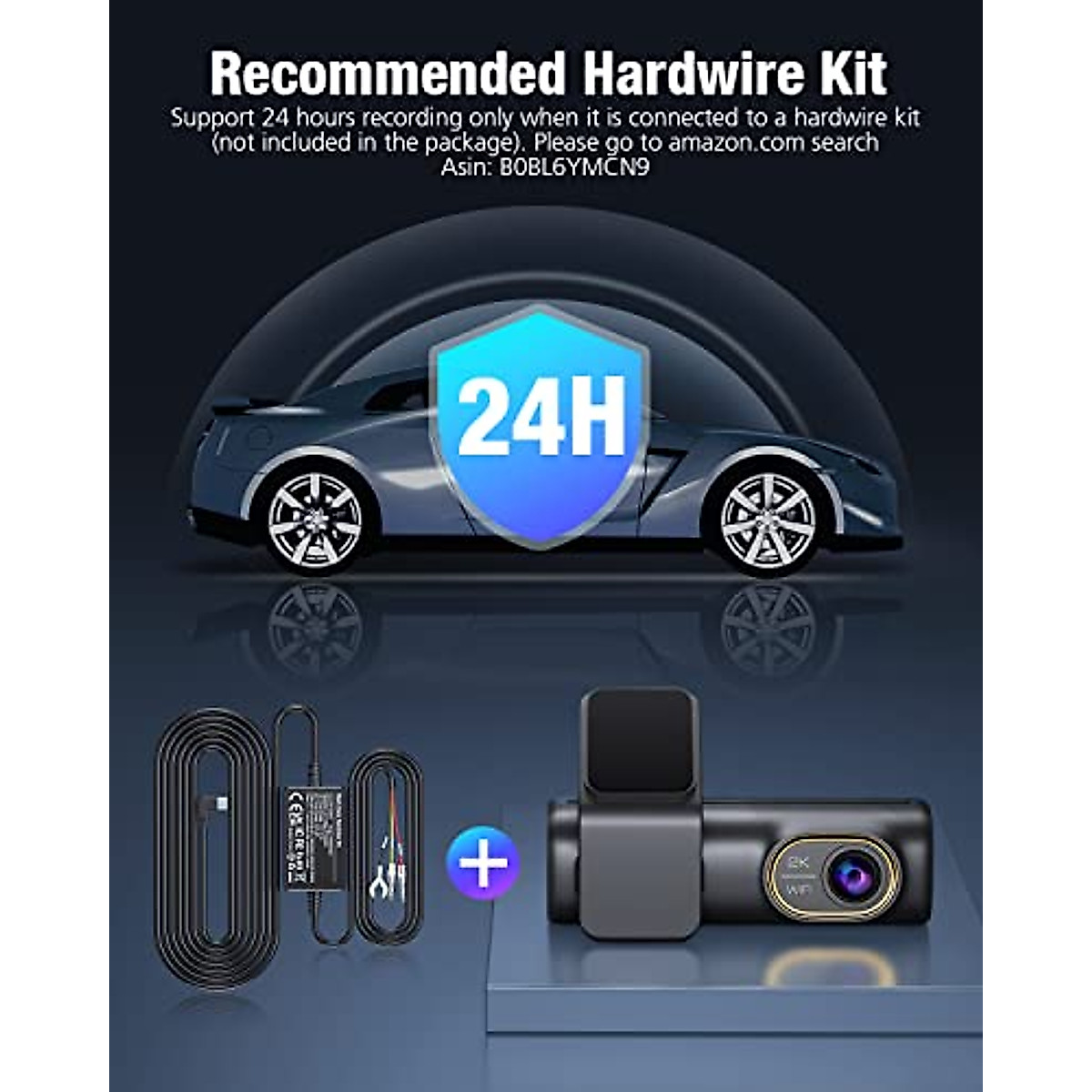 OMBAR Dash Cam 2K Built-in WiFi Car Camera, Dash Camera for Cars with Free 32G SD Card, Front Dashcam, Dash Camera Night Vision, Loop Recording, G-Sensor, 24 Hours Parking Monitor, APP, 150°Wide Angle