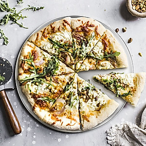 Deedro Pizza Baking Pan Pizza Sheet, 10 inch Stainless Steel Pizza Tray Round Pizza Oven Pan for Home Restaurant Pizzeria, Nontoxic & Heavy Duty, Easy Clean & Dishwasher Safe, Set of 3