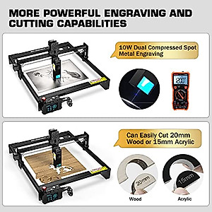ATOMSTACK A5 Pro Commercial Laser Engraver, 40W Laser Engraving Machine with 5.5W Fixed-Focus Diode Compressed Spot & CNC Laser Cutter with 410X400mm Working Space for Metal, Wood, Acrylic, Leather