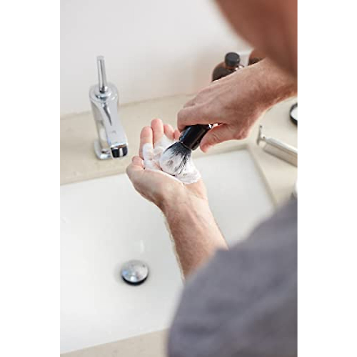 OneBlade Premium Synthetic Ultra Soft Shaving Cream Brush for Men - 20mm Knot