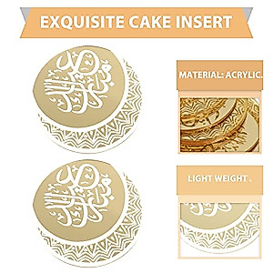 Abaodam Mirror Decor 10 Pcs Acrylic Eid Mubarak Resuable for Hajj Mubarak Festival Anniversary Party Celebration Decoration Supplies Golden Moon Decor