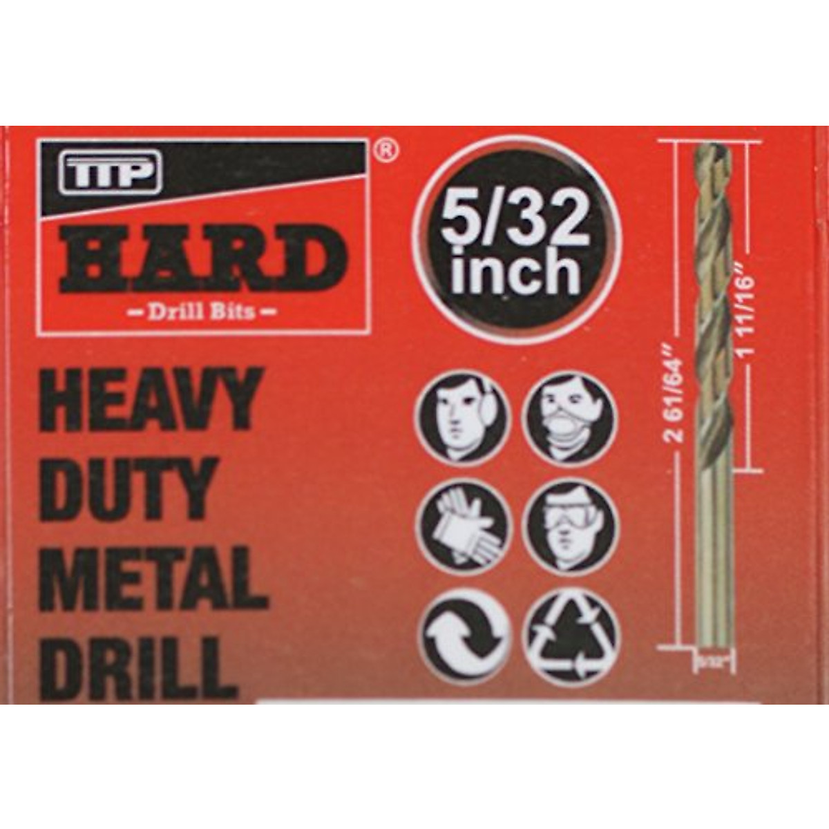 TTP HARD Drills Bits 5/32-Inch, 10 X Imperial Drill Bits Cobalt for Drilling Harder Metals Stainless Chrome Aluminum Cast Iron