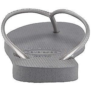 Havaianas Kid's Slim Flip Flop Sandal, Steel Grey, 3-4 M US Little Kid