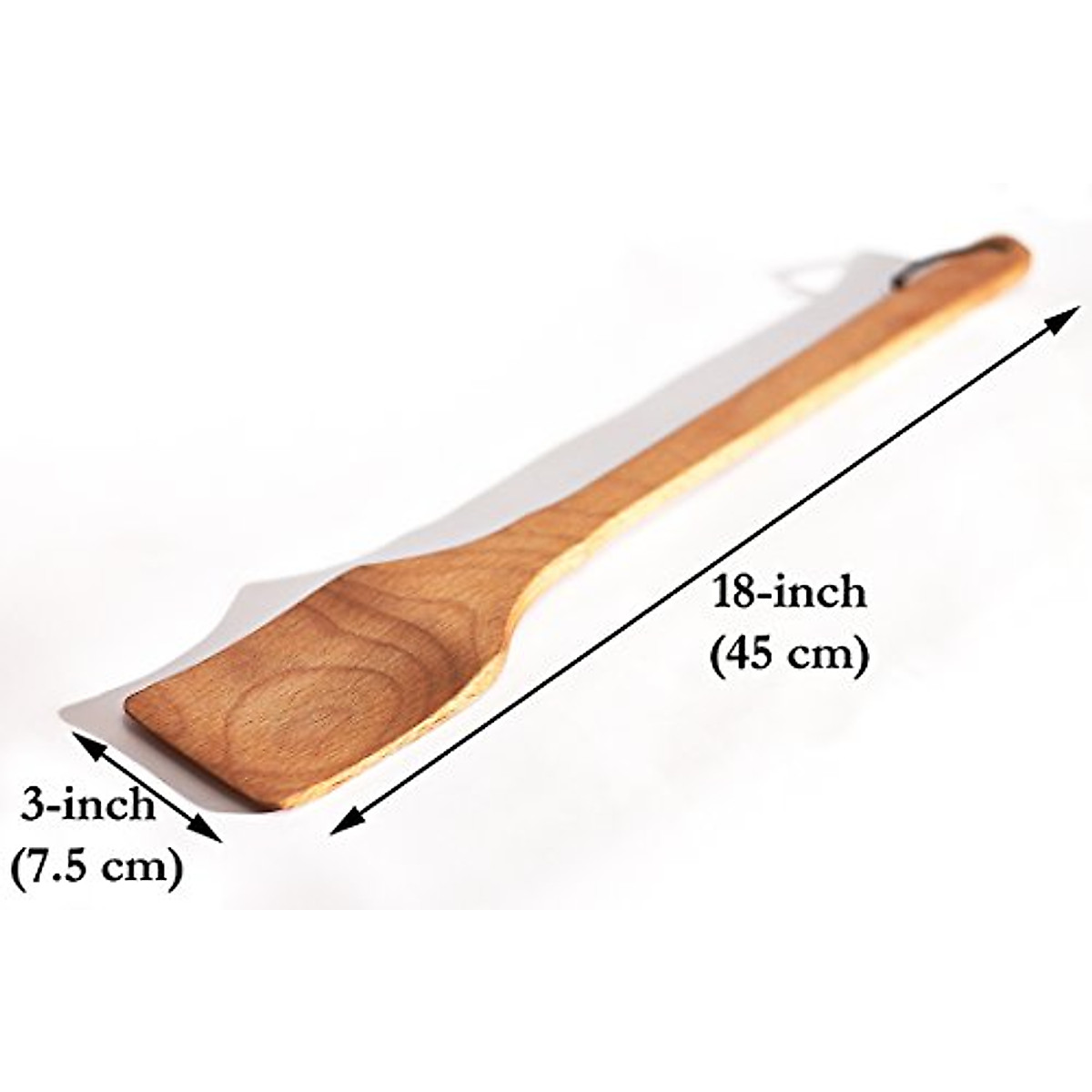 ECOSALL Large Wooden Spoon - 18-inch Heavy Duty Cajun Stir Paddle for Cooking in Big Pots & Wall Décor - Big Spoon For Brewing, Grill, Mixing, Stirring - Solid Natural Hard Wood Long Spatula.