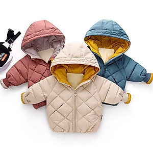 Curipeer Kids Winter Jacket Front Zip Warm Snow Wear Toddler Outer Clothing 2T