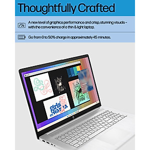 HP 17.3-inch Laptop, 11th Generation Intel Core i5-1135G7, Intel Iris Xe Graphics, 8 GB RAM, 512 GB SSD, Windows 11 Home (17.3-cn0026nr,Natural Silver)