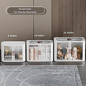 Altreeak 21-Gallon Plastic Storage Bin Organizers | Foldable Storage Boxes | 2023 Design | Stackable Storage Containers | Storage Boxes For Organizing | Storage Bins With Lids
