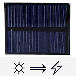 5V Solar Panel Charger, Polysilicon Waterproof Portable Solar Panel, Energy-Saving for Advertising Lights Low-Power Appliances