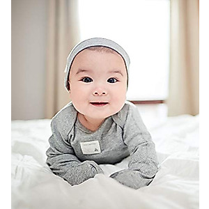 Burt's Bees Baby baby boys Romper Jumpsuit, 100% Organic Cotton One-piece Coverall and Toddler Footie, Heather Grey/White 2-pk, Newborn US