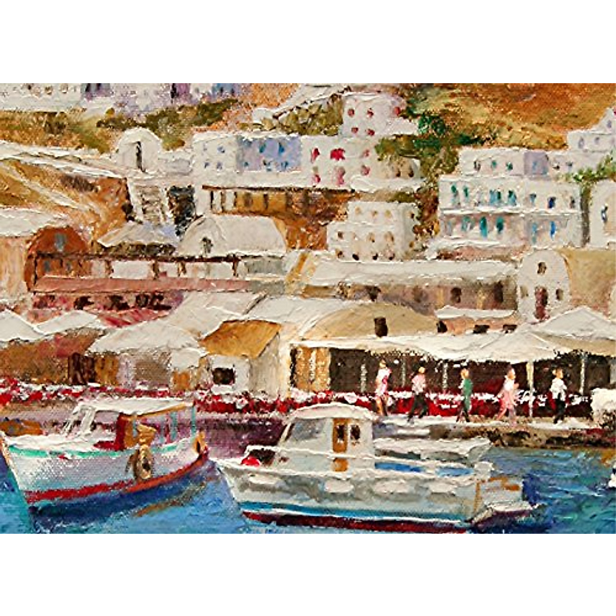 (SOLD) Summer in Greece - Greek Islands in the Mediterranean by internationally renown painter Yary Dluhos.