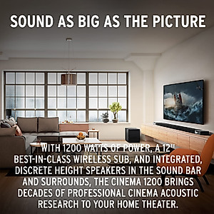 Klipsch Cinema 1200 5.1.4 Dolby Atmos Sound Bar and Surround Sound System