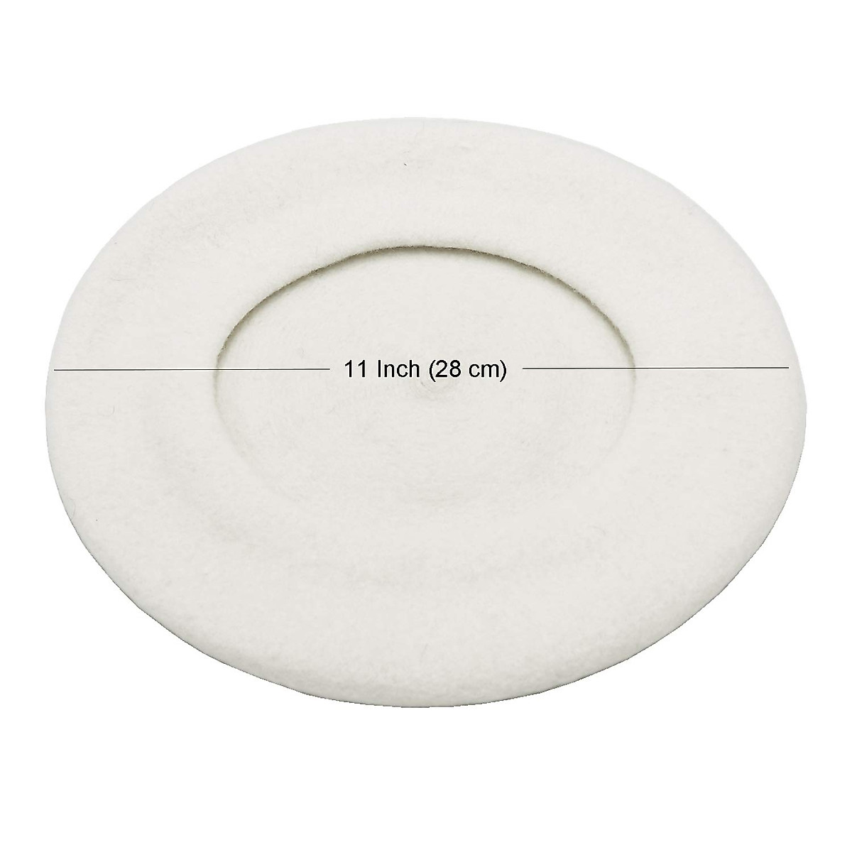 Wheebo Wool Beret Hat,Solid Color French Style Winter Warm Cap for Women Girls Lady (White)