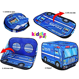Kiddie Play Pop Up Police Car Tent | Kids Play Tent for Boys & Girls Indoor Outdoor Toy