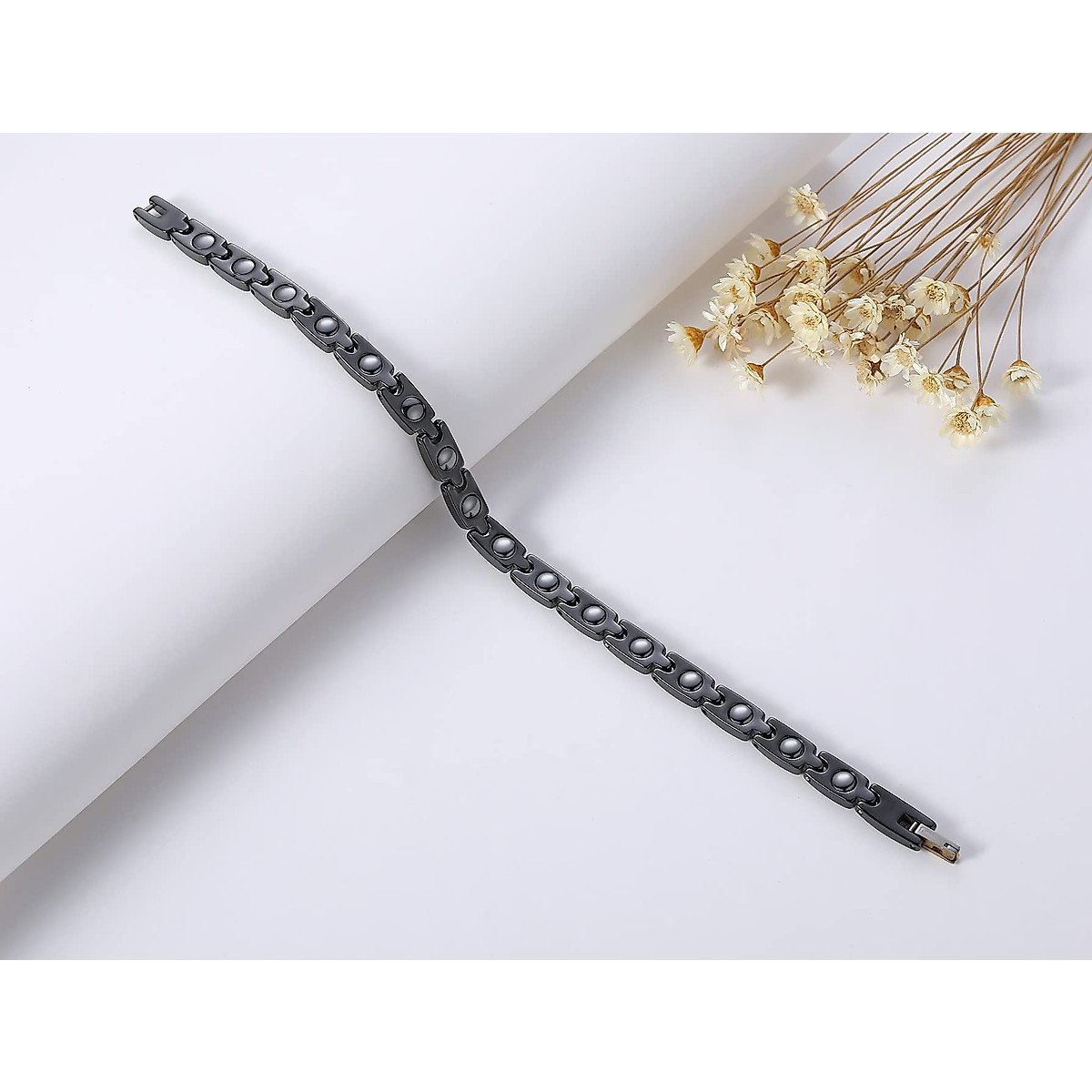 Women's Tungsten Carbide Magnetic Therapy Bracelet Pain Relief for Arthritis and Carpal Tunnel Women Fashion Bracelet