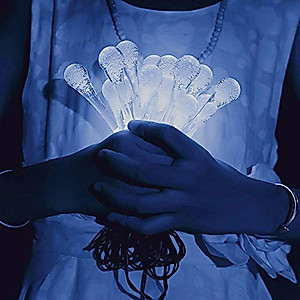 JMEXSUSS 2 Pack Solar Water Drop String Lights, Total 41.6FT 60 LED Solar Powered String Lights Outdoor Waterproof, 8 Modes White Solar Teardrop Lights for Gardens Patio Yard Party Holiday Decor