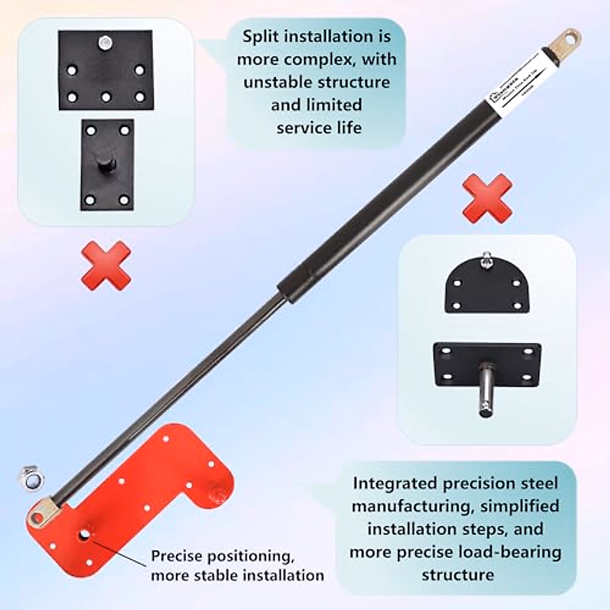 Tlongxia Murphy Bed Kit DIY Hardware with Coarse Gas Bumper Spring Frame Mattress Concealed for Semi-Automatic Foldable Cabinet Closet Bed Room Study Easy to Install (Vertical, Full)