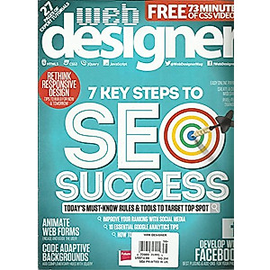 WEB DESIGNER MAGAZINE, 2016 NO. 256 FREE 73 MINUTES OF CSS VIDEO MISSING.