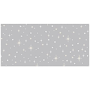 Lady Jayne Dove Gray With Stars Baby Powder Scented Drawer Liners -- 6 Sheets