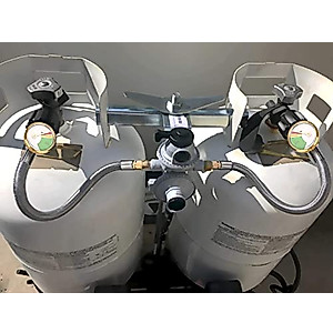 GasSaf 18inch RV Propane Pigtail Hose，Stainless Steel Braid Gas Hose Connector with Type 1 Connection x 1/4 Inch Inverted Male Flare（2 PCS）