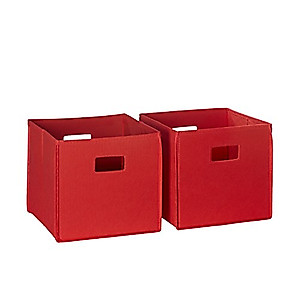 RiverRidge 2 Pc Storage, Red Folding Bin, 2 Piece