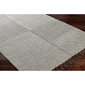 Hauteloom Abhay Wool Living Room, Bedroom Area Rug - Bohemian, Transitional - Light Gray, Taupe, Multi Brown - 8' x 10'