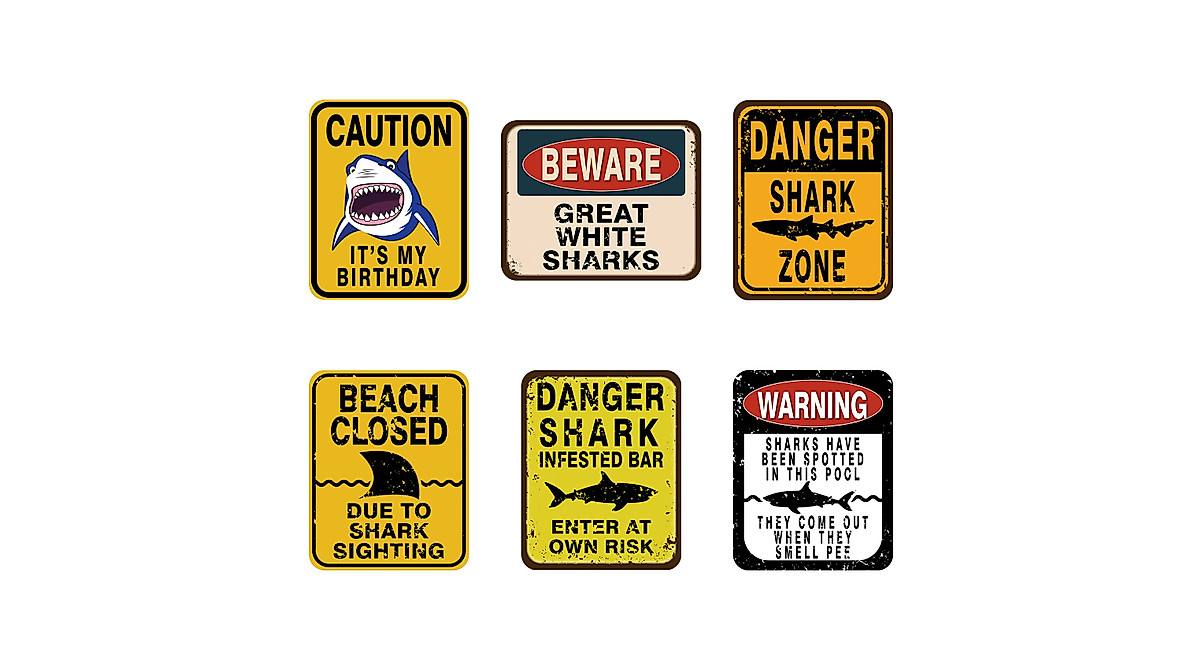 WERNNSAI Shark Zone Party Decorations for Boys