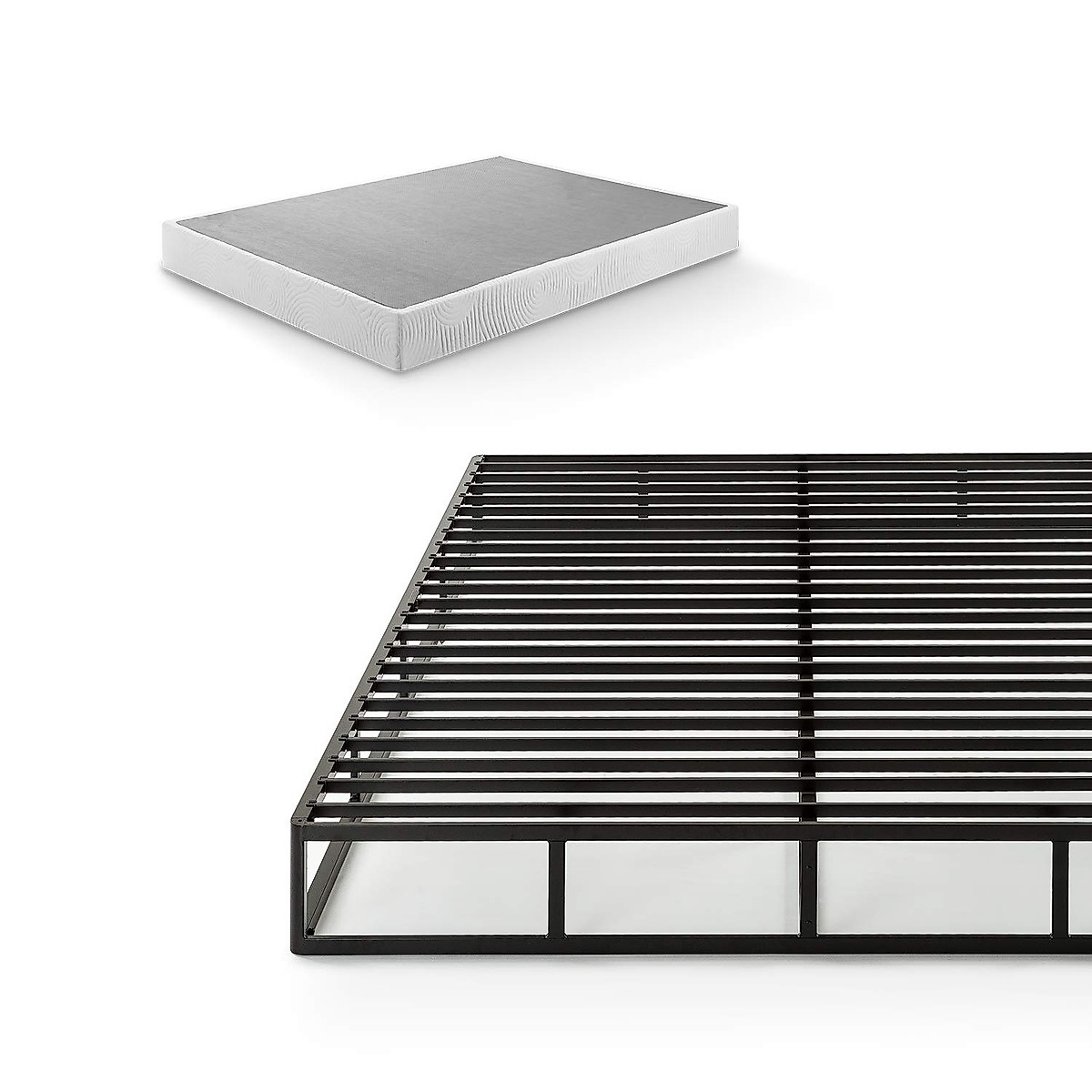 ZINUS Quick Lock Metal Smart Box Spring, 7.5 Inch Mattress Foundation, Strong Metal Structure, Easy Assembly, King, White